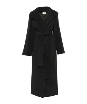 Khaite Belted Wool Long Coat - No