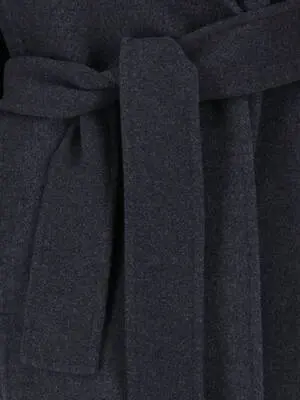 Khaite Belted Wool Long Coat