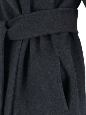 Khaite Belted Wool Long Coat