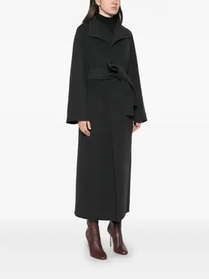 Khaite Belted Wool Long Coat