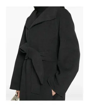 Khaite Belted Wool Long Coat