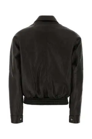 Magda Butrym Classic Collar Textured Leather Jacket - No
