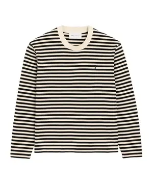 AMI Paris Striped T-shirt - Black/ivory