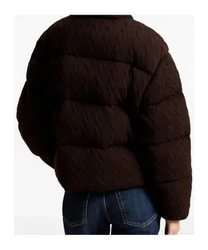 Polo Ralph Lauren Cable-knit Puffer Down Jacket - Black