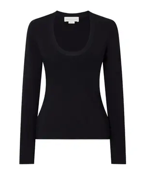 Stella McCartney Scoop Neck Fine Knit Top