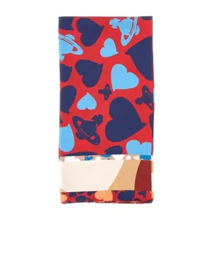 VIVIENNE WESTWOOD Hearts Orb Print Scarf - Multicolor
