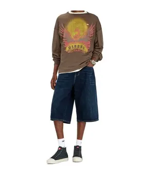 DIESEL® Graphic-print Long-sleeve T-shirt