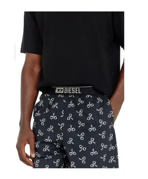 DIESEL® Cotton Pyjama Set With Handcuff Print