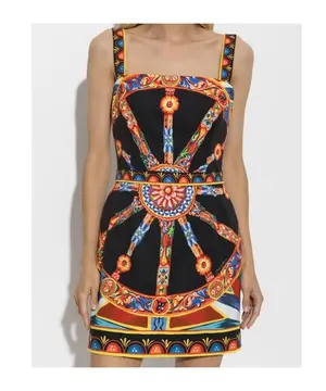Dolce & Gabbana Carretto Printed Mini Dress