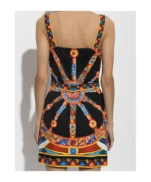 Dolce & Gabbana Carretto Printed Mini Dress