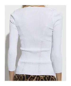 Dolce & Gabbana Viscose Rib-knit Pullover With Long Sleeves