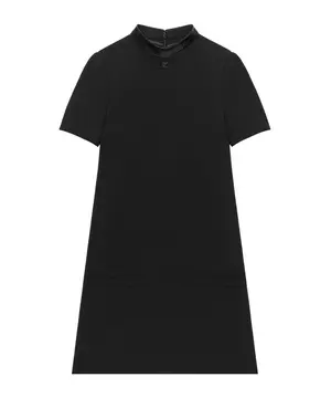 COURREGES A-line Mini Dress With Vinyl Collar