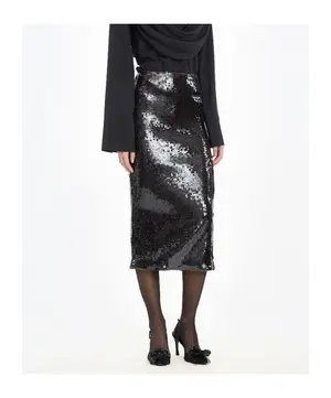 ROTATE BY BIRGER CHRISTENSEN Sequined Pencil Skirt