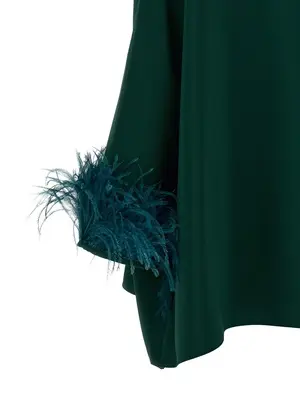 GIANLUCA CAPANNOLO Long Sleeve Top With Feather Cuffs