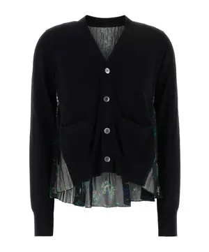 Sacai Button-up Knit Top