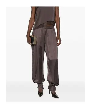 Andamane Elastic-waist Trousers - Brown