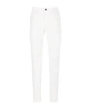 Eleventy Casual Pants With Belt Loops - White