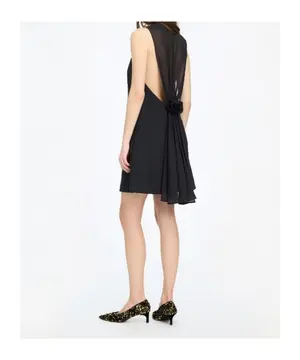 ROTATE BY BIRGER CHRISTENSEN Crepe A-line Mini Dress With Chiffon Embellishments