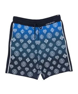 Casablanca Letter-pattern Knit Shorts - Blue