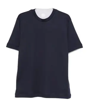 Eleventy Crew Neck Short Sleeve T-shirt - Blue