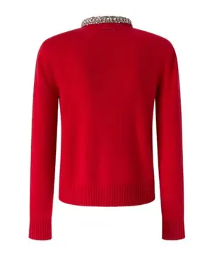 Pinko Cardigan With Jewel Embellished Collar