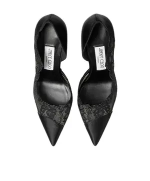 JIMMY CHOO Brigitte 100 Lace And Satin Pumps
