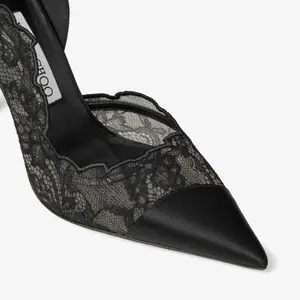 JIMMY CHOO Brigitte 100 Lace And Satin Pumps