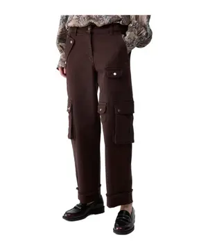 Liu Jo Worker Pants With Pockets - Mocha