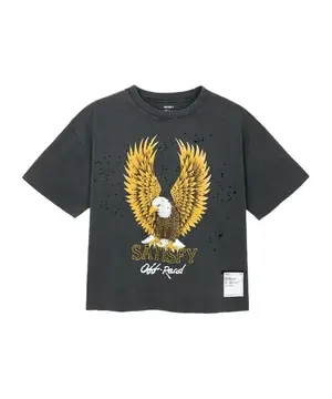 Satisfy Mothtech Eagle Graphic T-shirt - Aged Black