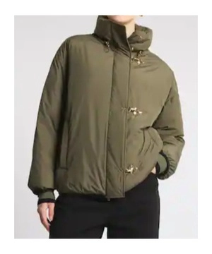 FAY Microfiber Bomber Jacket With Stand Collar