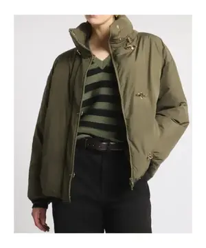 FAY Microfiber Bomber Jacket With Stand Collar