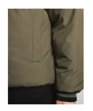 FAY Microfiber Bomber Jacket With Stand Collar
