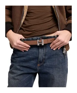 Hogan Logo-buckle Leather Belt
