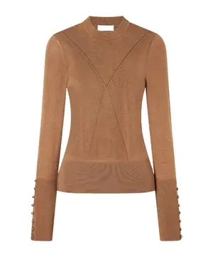 Rabanne Embellished Wool And Silk-blend Sweater - No