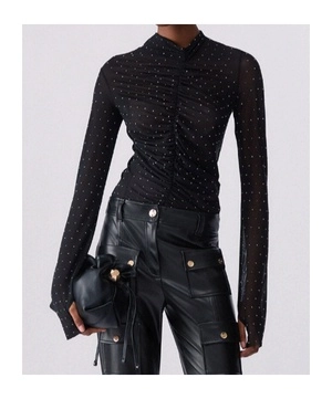 Liu Jo Rhinestone Embellished Tulle T-shirt