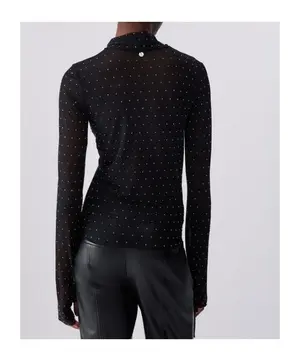 Liu Jo Rhinestone Embellished Tulle T-shirt