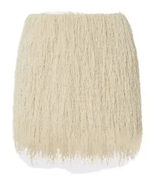 Liu Jo Fringe Mini Skirt - Cream