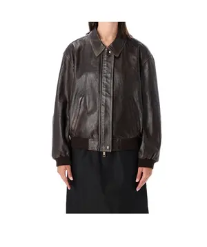 Prada Leather Bomber Jacket