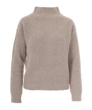 Herno Chevron Knitted Sweater - Nude