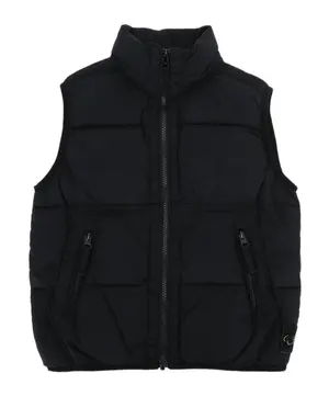 Stone Island Zippered Down Vest - Black