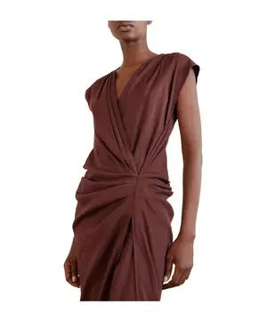 Proenza Schouler Gathered Linen-blend Midi Dress