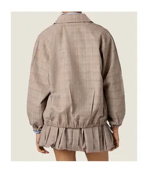 Miu Miu Prince Of Wales Checked Blouson Jacket
