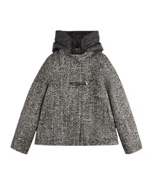 FAY Hooded Toggle Cape - Black
