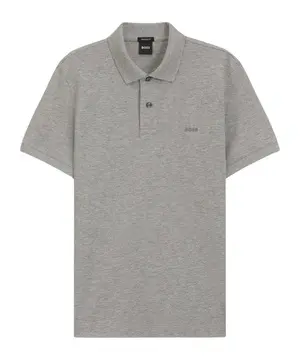 Hugo Boss Pallas Polo Shirt In Cotton-piqué With Embroidered Logo - Grey