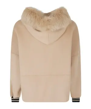 ERMANNO FIRENZE Faux Fur Trim Hooded Jacket