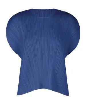 Issey Miyake Pleated Top - Blue