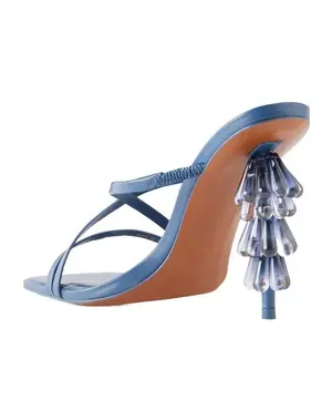 Cult Gaia Bead-embellished Leather Sandals