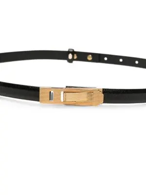 Alberta Ferretti Ridged-buckle Leather Belt