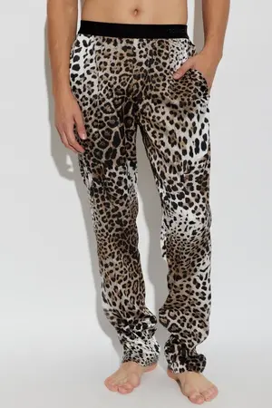 TOM FORD Leopard Print Elastic Waist Trousers