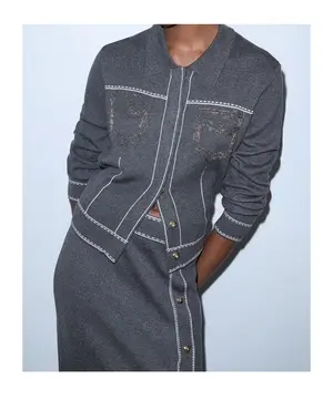 Liu Jo Knit Jacket With Beads
